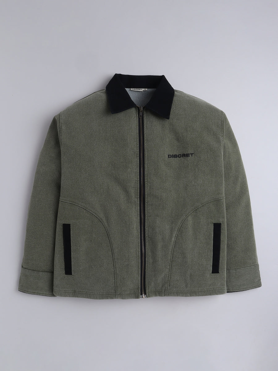 WASHED GREEN DENIM JACKET – Discret